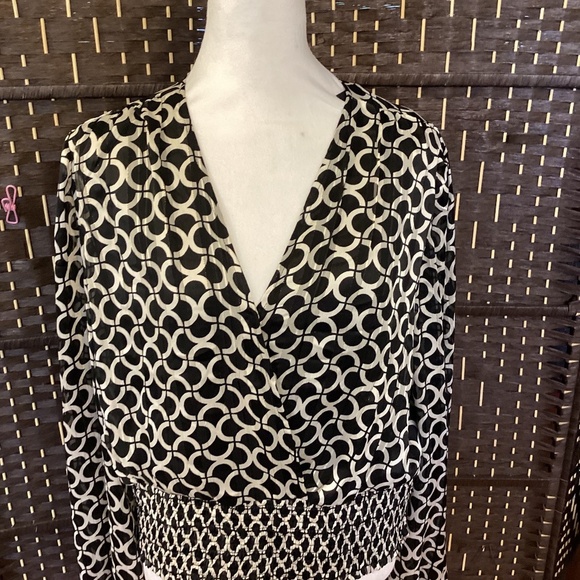 HAVER LONDON | Tops | Haver Satin Print Blouse | Poshmark